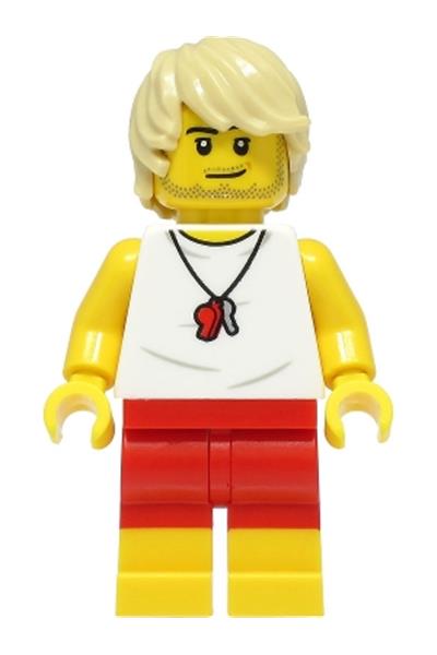 LEGO Male beach lifeguard Minifigure cty1388 | BrickEconomy