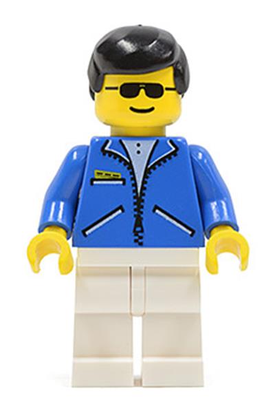 LEGO Worker in blue jacket Minifigure jbl012 | BrickEconomy