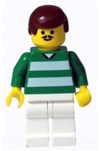LEGO Soccer Player Green & White Team soc002 | BrickEconomy