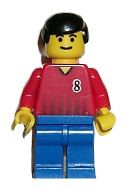LEGO Soccer Player Red/Blue Team soc065 | BrickEconomy