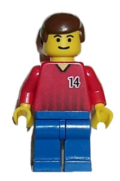 LEGO Soccer Player Red/Blue Team soc069 | BrickEconomy