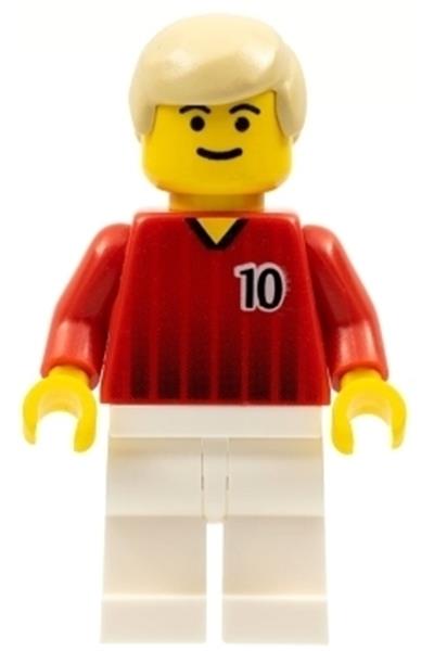 LEGO Soccer Player Red/White Team soc089 | BrickEconomy