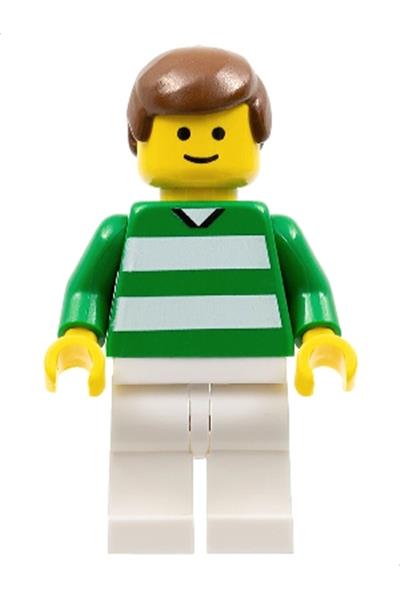 LEGO Soccer Player Green & White Team soc092 | BrickEconomy