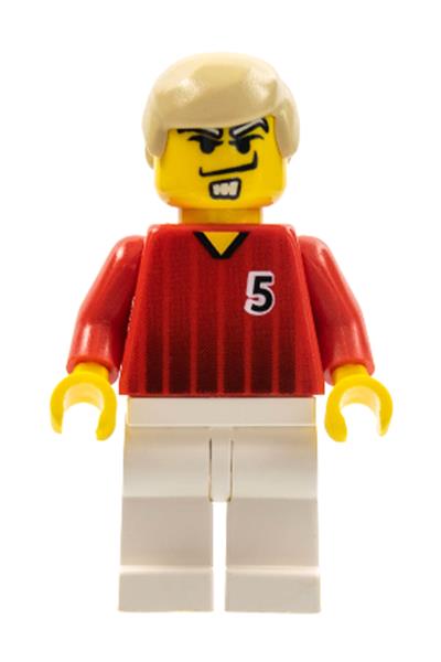 LEGO Soccer Player Red/White Team soc135 | BrickEconomy