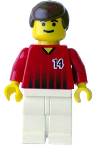 LEGO Soccer Player Red/White Team soc137 | BrickEconomy
