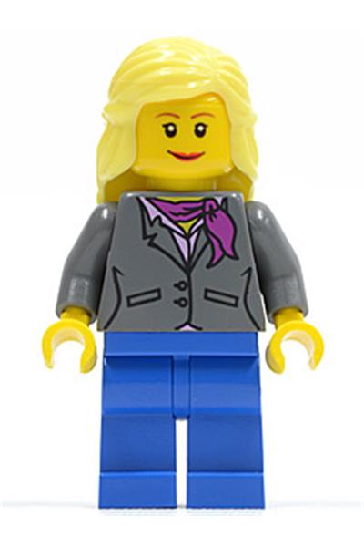 LEGO Female in Gray Jacket with Magenta Scarf twn119 | BrickEconomy
