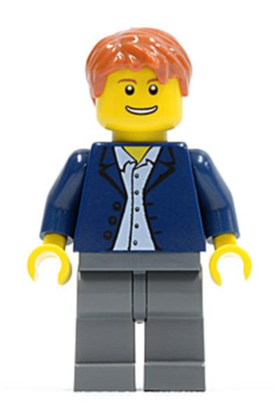 LEGO Male in Dark Blue Jacket Minifigure twn136 | BrickEconomy