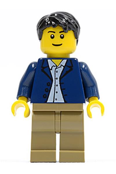 LEGO Male in Dark Blue Jacket Minifigure twn186 | BrickEconomy