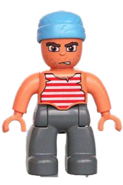 LEGO Male Pirate Duplo figure 47394pb060 | BrickEconomy