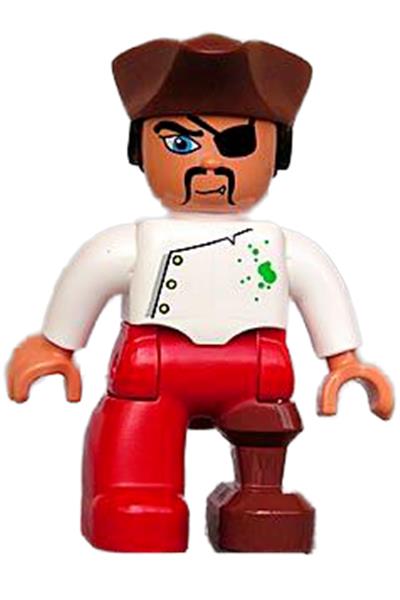 LEGO Male Pirate Duplo figure 47394pb090 | BrickEconomy