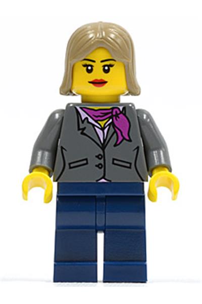 LEGO Female in Gray Jacket with Magenta Scarf Minifigure cty0329 ...