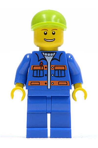 LEGO Male in Blue Jacket with Orange Stripes Minifigure cty0388 ...