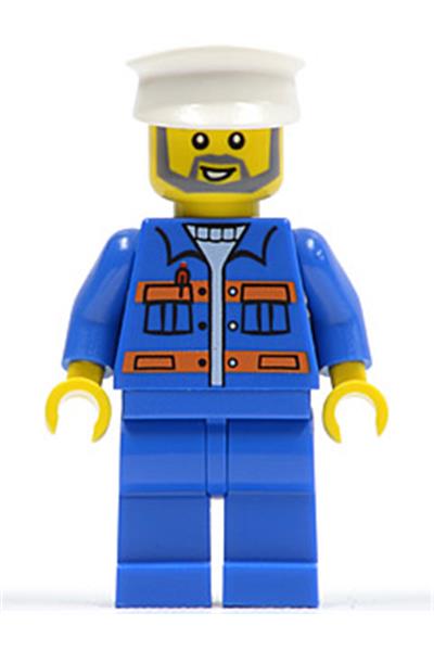 LEGO Worker in Blue Jacket with Orange Stripes Minifigure cty0426 ...