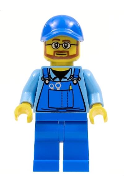 LEGO Worker in Blue Overalls Minifigure cty0544 | BrickEconomy