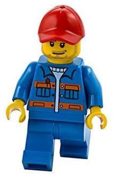 LEGO Male in Blue Jacket with Orange Stripes Minifigure cty0807 ...