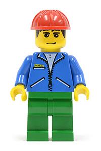 LEGO Worker in Blue Jacket Minifigure jbl011 | BrickEconomy