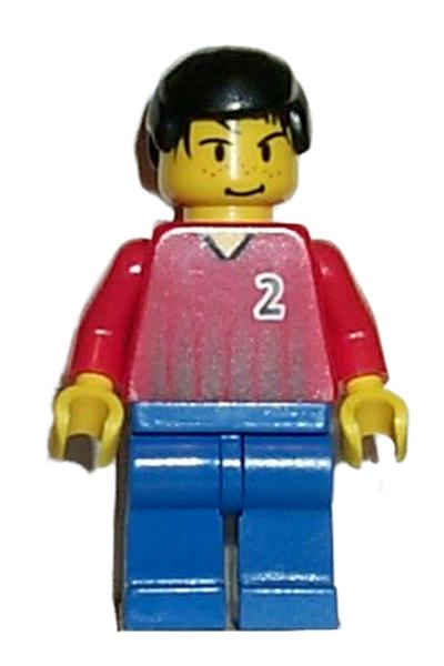 LEGO Soccer Player Red/Blue Team Minifigure soc061 | BrickEconomy