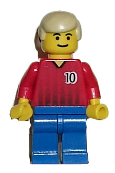 LEGO Soccer Player Red/Blue Team Minifigure soc067 | BrickEconomy