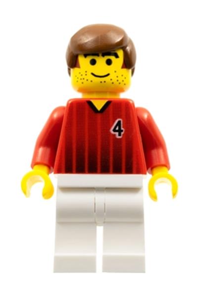 LEGO Soccer Player Red/White Team Minifigure soc087 | BrickEconomy