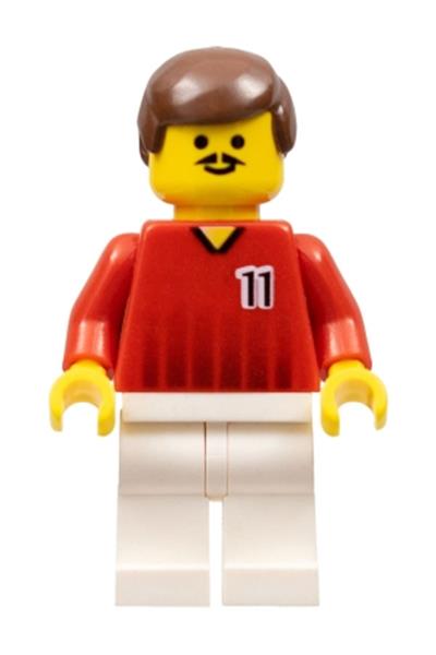 LEGO Soccer Player Red/White Team Minifigure soc090 | BrickEconomy