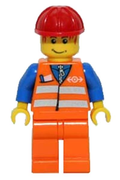 LEGO Railway Construction Worker Minifigure trn130 | BrickEconomy