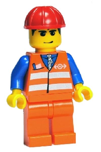 LEGO Railway Construction Worker Minifigure trn132 | BrickEconomy