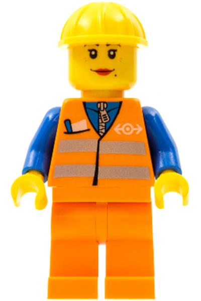 LEGO Railway Construction Worker Minifigure trn145 | BrickEconomy