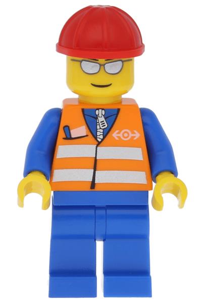LEGO Railway Construction Worker Minifigure trn225 | BrickEconomy