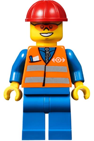 LEGO Railway Construction Worker Minifigure trn241 | BrickEconomy