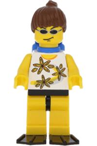 LEGO Female Swimmer with Yellow Flowers Shirt twn063 | BrickEconomy