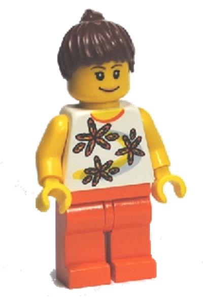 LEGO Female with Reddish Brown Ponytail Hair Minifigure twn126 ...