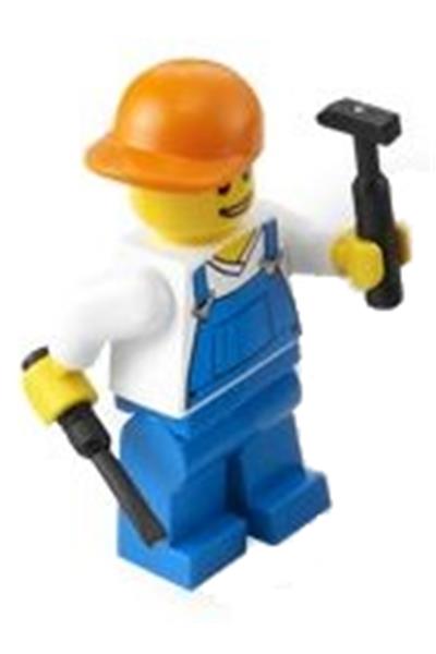 LEGO Worker in Blue Overalls Minifigure twn153 | BrickEconomy