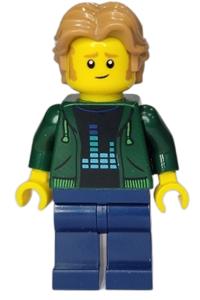 LEGO Man in Dark Green Hoodie Minifigure twn441 | BrickEconomy