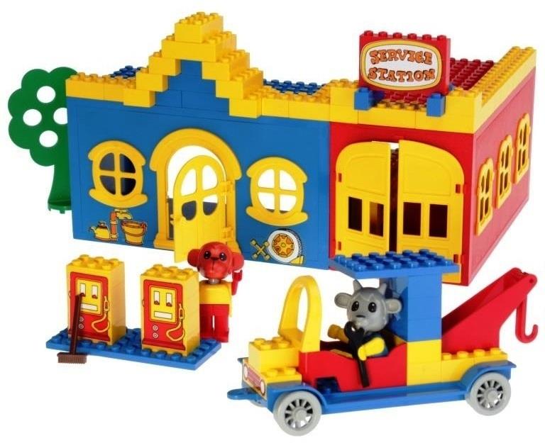 LEGO 344-2 Fabuland Service Station with Billy Goat and Mike Monkey ...