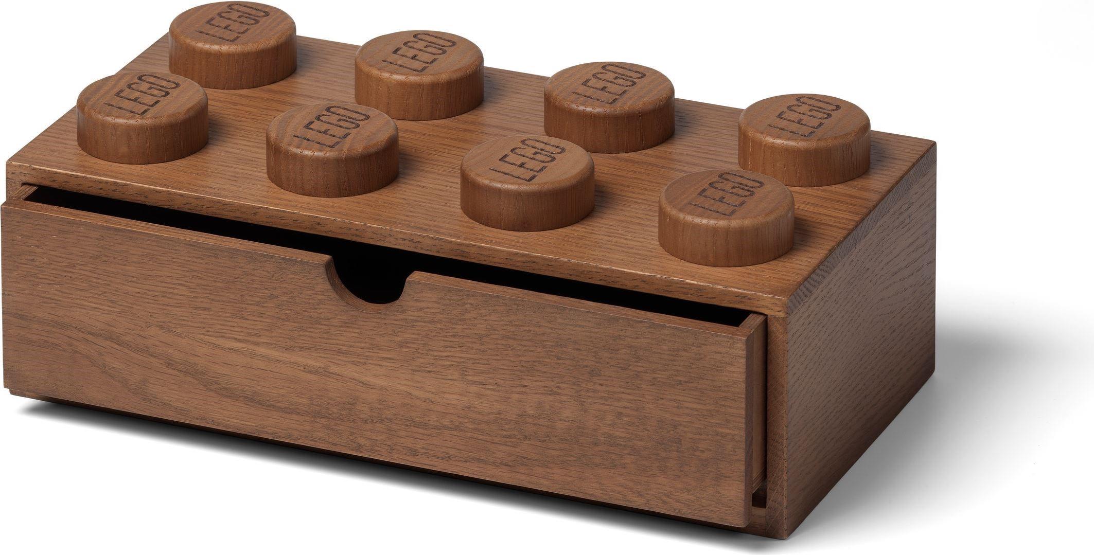 LEGO 5007116 Wooden Homeware Wooden Desk Drawer 8 Dark Oak | BrickEconomy