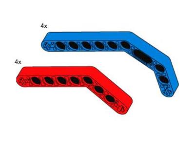 LEGO 5202 Technic Angle Beams, Red and Blue | BrickEconomy