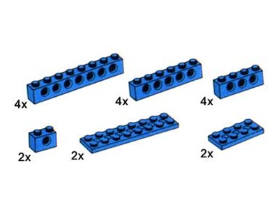 LEGO 5232 20 Technic Beams and Plates Blue | BrickEconomy