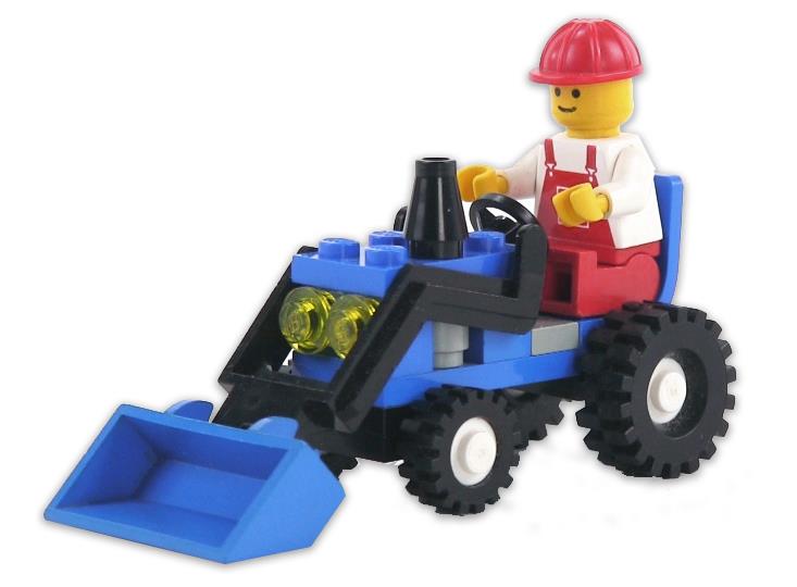 Blue Lego Tractor Loader