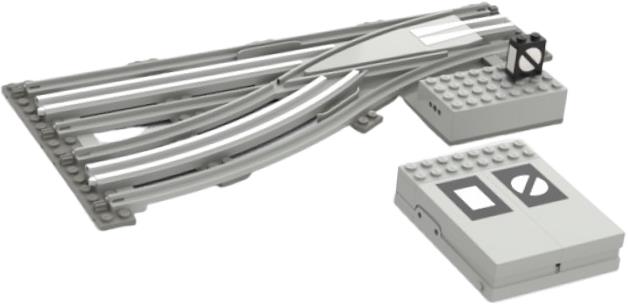 LEGO 7859 Trains Remote Controlled Points Left 12 V | BrickEconomy